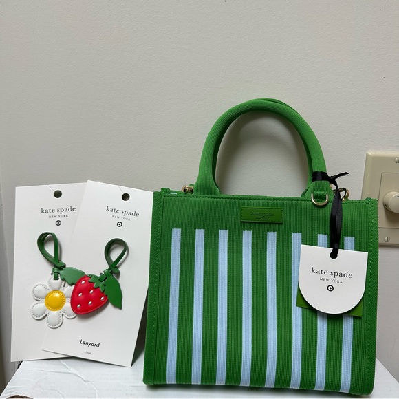 Kate Spade x Target | Bags | Kate Spade X Target Greenblue Stripe Knit ...